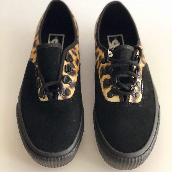 Vans | Shoes | Vans Authentic Platform Embossed Black Leopard | Poshmark